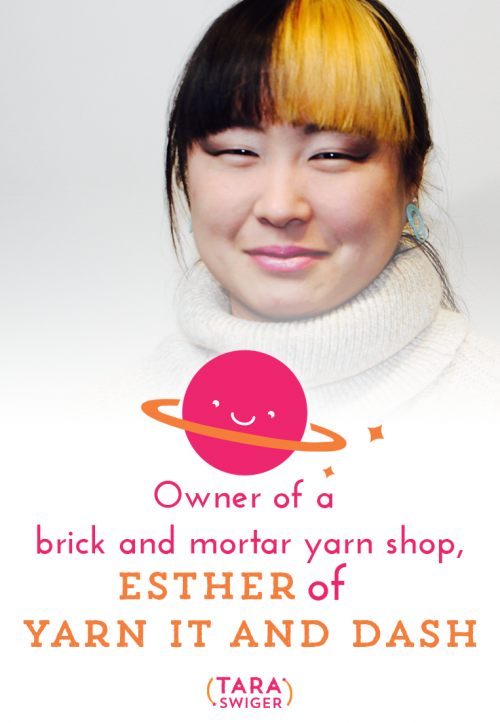 Yarn shop owner and Craft Wars survivor, Esther Hall - Tara Swiger